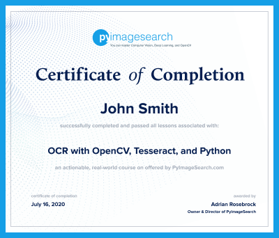 OCR with OpenCV, Tesseract, and Python - OCR Book
